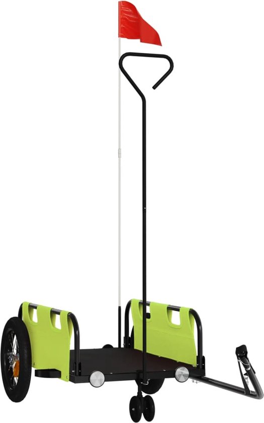 vidaXL - Fietstrailer - oxford - stof - en - ijzer - groen | bol