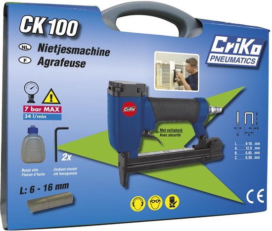 CriKo tacker voor compressor - Voor nietjes type 80 - Max 7 bar - CK ...