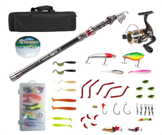 Zennyos Vishengel Set – 1,8m Telescoophengel - 54 Delig - 100 Meter ...