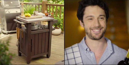 Keter Unity Classic BBQ tafel - 76,4x52x90cm - 93L - Grafiet | bol