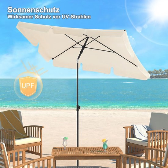Parasol, 200 x 120 cm, balkonscherm, strandscherm, tuinscherm | bol