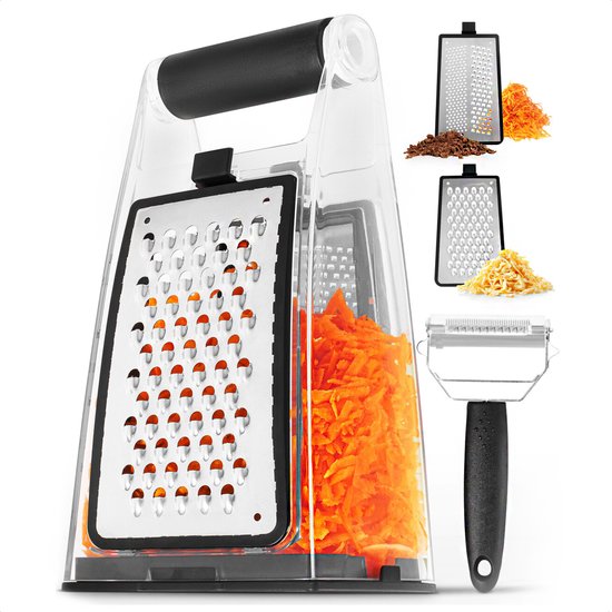 Goliving Keukenrasp met Opvangbak - 24 x 12 cm - 2 Uitneembare ...