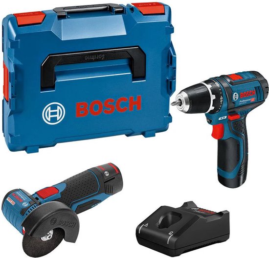 Bosch Professional Accu Combipack 12V GSR 12-15+GWS 12V-76 2.0Ah in L ...