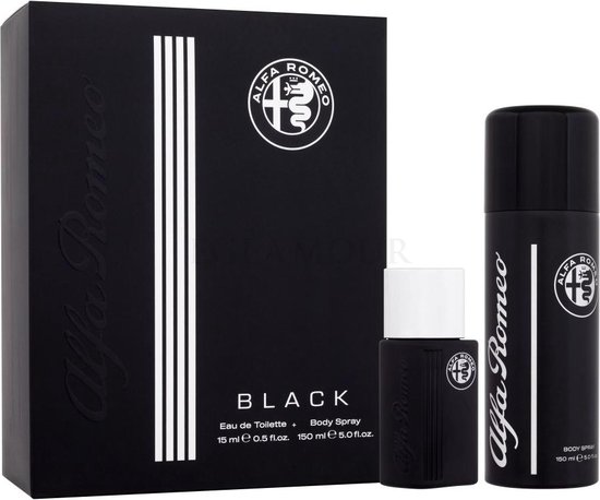 Alfa Romeo Black SET: Edt 15 ml + Body / Deo Spray 150 ml | bol