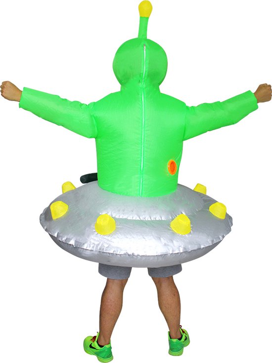 KIMU Opblaas Kostuum - Ufo Alien Pak - Carnaval | bol
