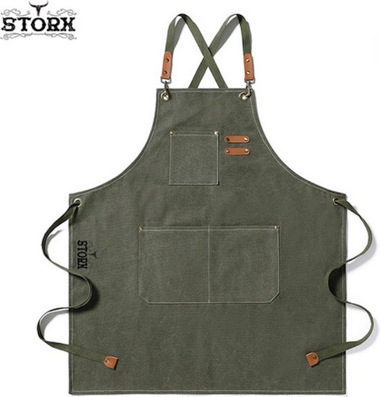 Schort - Groen - Dames - Heren - Sloof - Keuken Schort - Stoer - Horeca ...