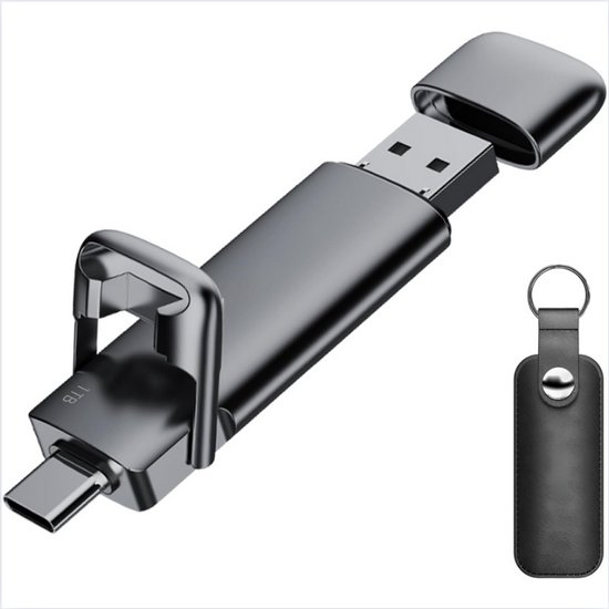 GUTEC USB Stick 1 TB - Externe SSD - USB-C & USB-A - 550MB/s - Terabyte ...