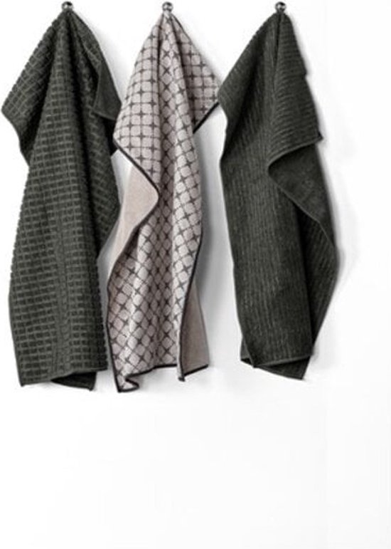 Tiseco Essentials Keukendoek - set van 3 stuks - Microvezel - 40x60cm ...