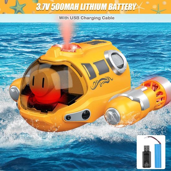 Op afstand bestuurbare boot voor kinderen met sproei-/lichtfunctie en ...