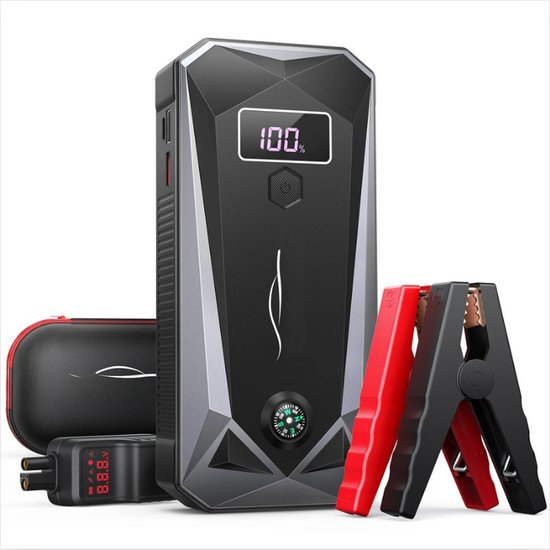 Accu Booster - Jumpstarter Voor Auto Met 4000A - Starthulp Met 26800mAh ...