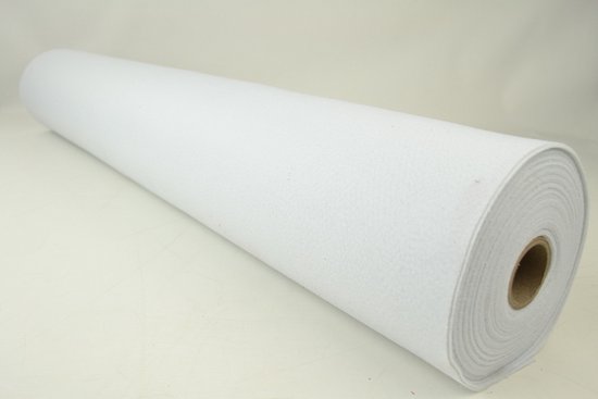 15 meter vilt - 1mm dik vilt - Wit - 90cm breed | bol