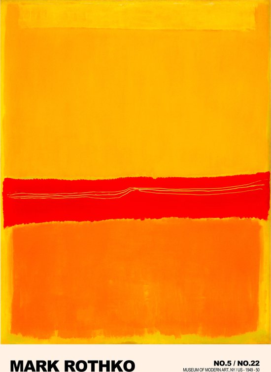 Mark Rothko No.5/No.22 Poster - 40x50 cm | bol