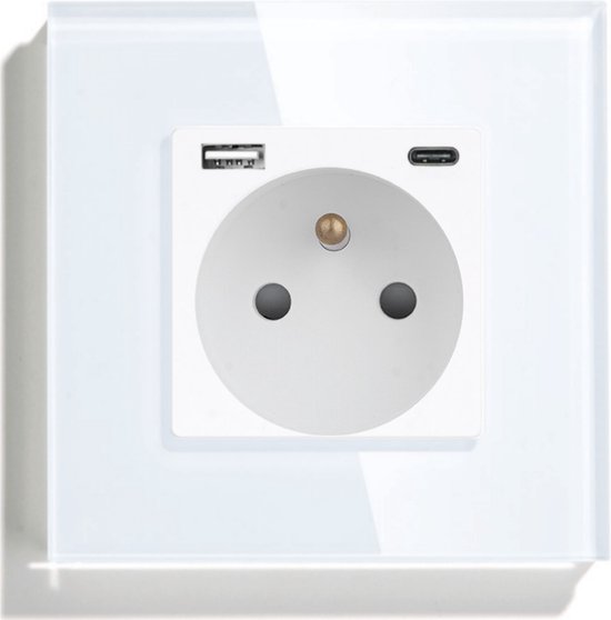SmartinHuis - Standaard - Enkelvoudig stopcontact met USB A + C ...