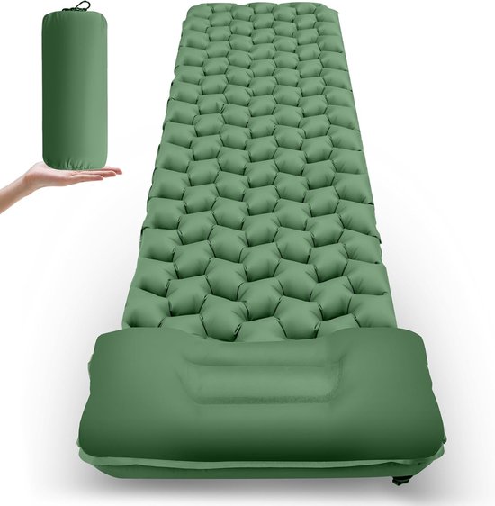 Camping Ultralichte outdoor camping isomat opblaasbaar met kussen ...
