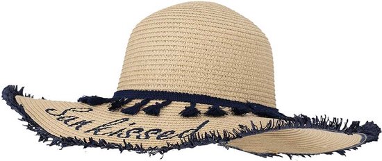 Strandhoed Zonnehoed Beige-Blauw | bol