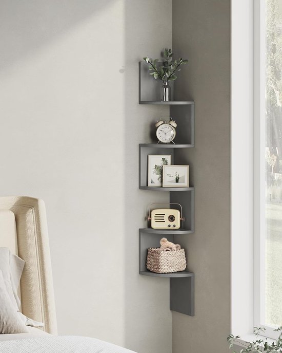 Hoekplank wandplank met 5 planken - voor keuken en woonkamer - zwevende ...