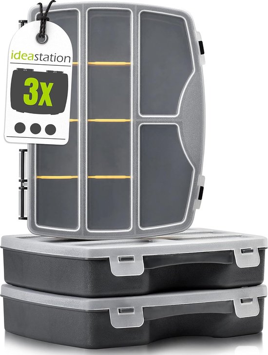 Sorteerdoos 3 stuks / 19 x 15 cm - antraciet - organizer box ...