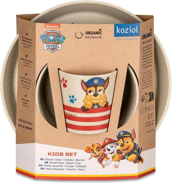 Bio-Circulair Connect Set Beker Schaal en Bord Paw Patrol met Duurzaam ...
