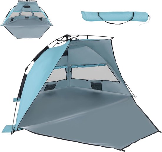 Automatische strandtent, pop-up strandtent, uv-bescherming UPF50+, XXL ...