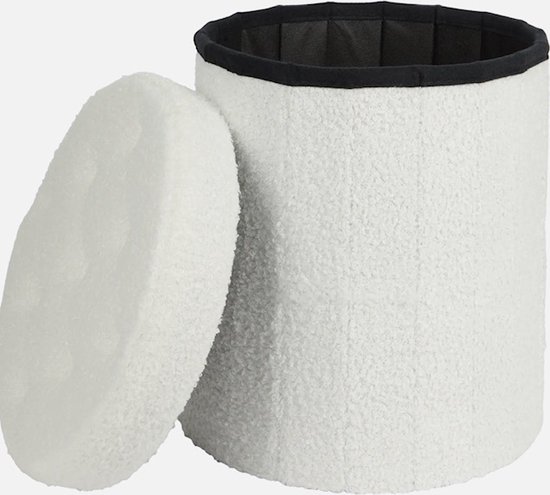 Poef - Opbergpoef - Opvouwbaar - Opberg Ruimte - Multi Funtional - Luxe ...