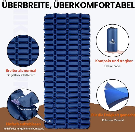 Isomat Camping ultralicht met pompzak 71 cm breed opblaasbare ...