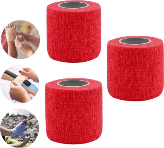 Zelfklevend verband - Elastisch - Waterafstotend - Ademend - 3 stuks | bol