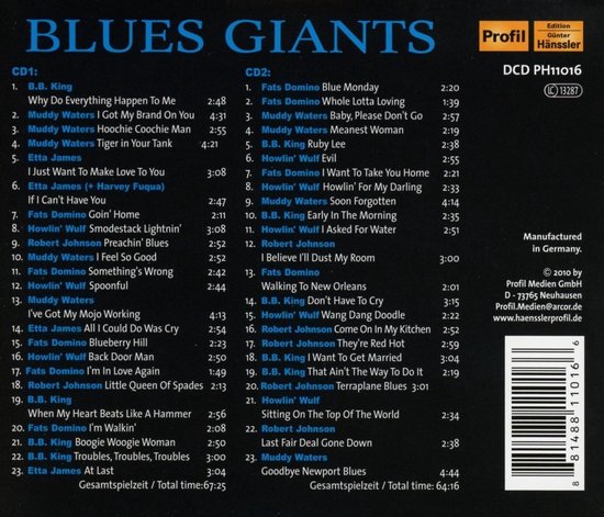 King, Waters, James, Domino, Wulf, - Blues Giants (2 CD), King, Waters, James, Domino,... | bol