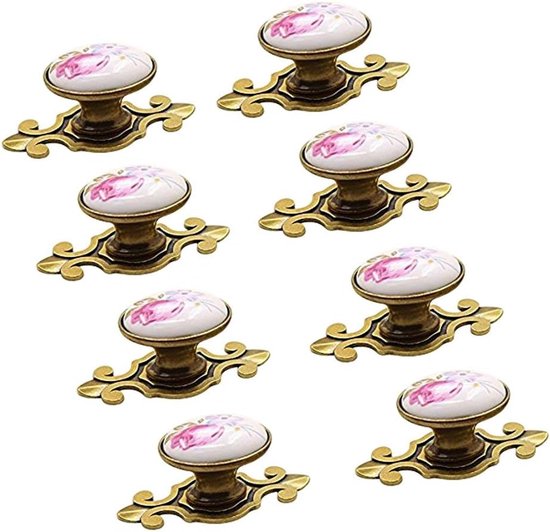 10 vintage ladeknoppen, kastknoppen, meubelknop, kastgrepen ...