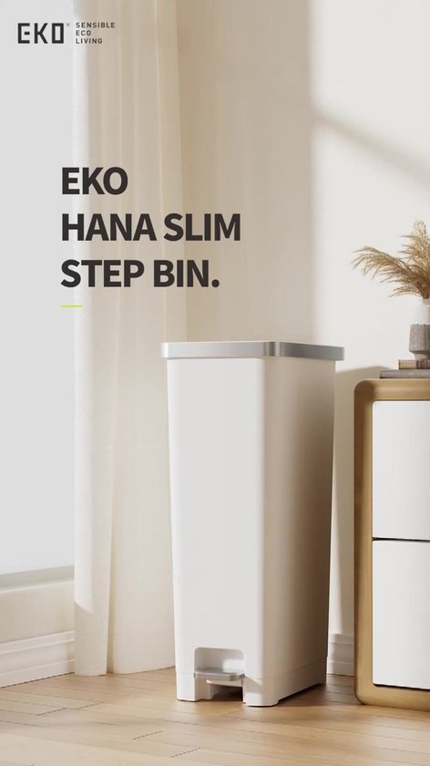 EKO Hana Slim pedaalemmer - Prullenbak 40 liter - Zwart - Soft-close ...