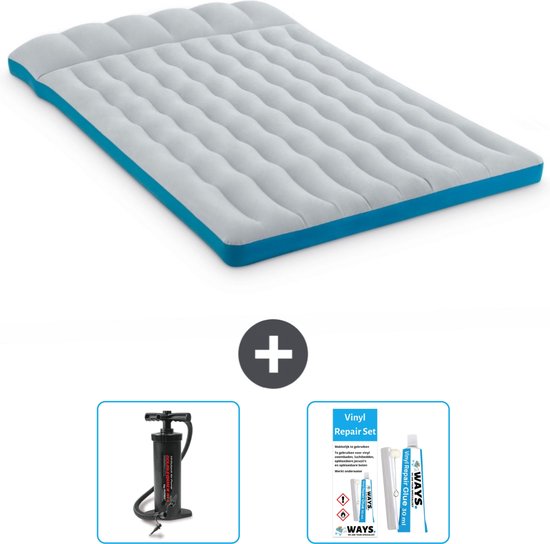 Intex Campingmat - 2-Persoons - 127 x 193 x 24 cm - Blauw - Inclusief ...