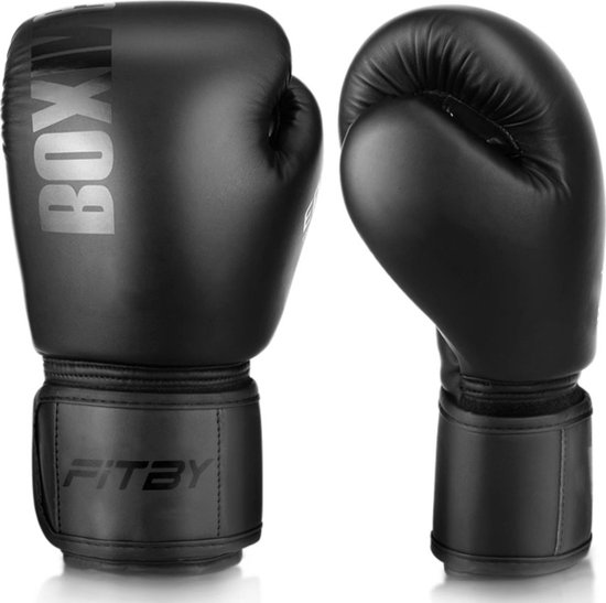 Fitby Bokshandschoenen - Kickboks Handschoenen - Boxing Gloves - Zwart ...