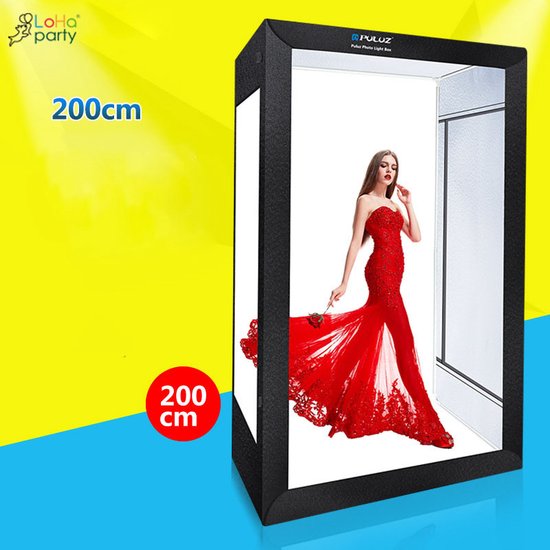 PULUZ-200cm x 120cm x 80cm foto studio kit-XXXL-240W-5500K Photo Light Studio Box Kit... | bol