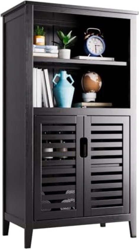 Opbergkasten Met Deuren - Kast Met Legplanken - Zwart | bol
