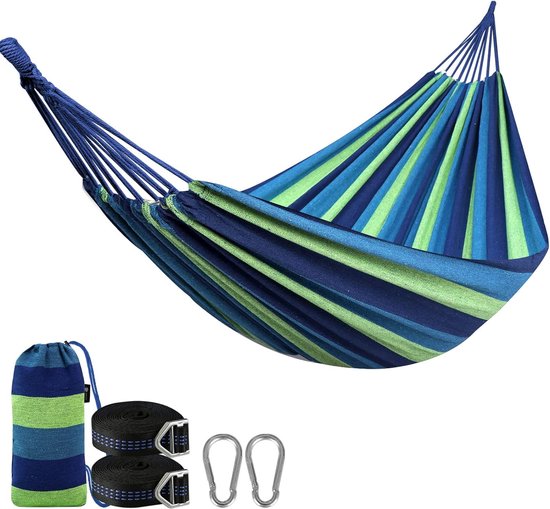 Hangmat Outdoor Katoen Grote Campinghangmat met gratis verstelbare ...