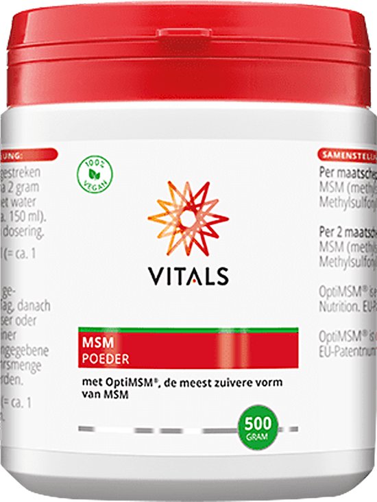 Vitals - MSM poeder met OptiMSM de meest zuivere vorm van MSM - 500 ...