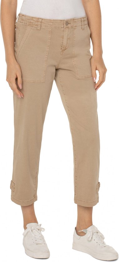 LIVERPOOL JEANS COMPANY Utility Crop Cargo Cinched Leg Biscuit Tan | bol