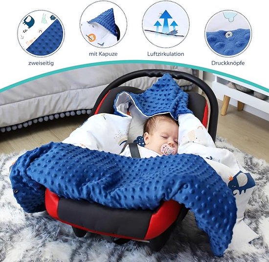 wikkeldeken \ babyzitje, deken / knuffeldeken, kinderwagendeken voor ...