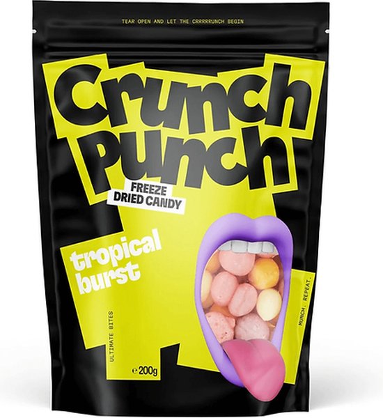 Crunch Punch Freeze Dried Candy Tropical Burst - 200 gram - Snoep ...