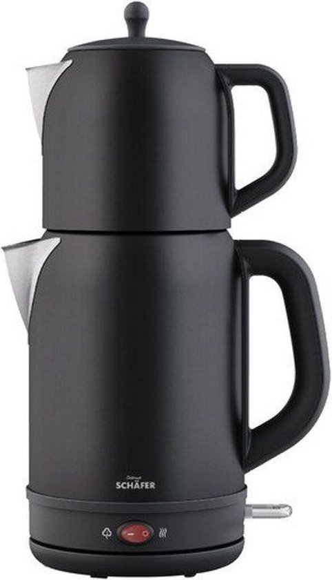 Schäfer 74265 RVS Theemaker - TheePot - 1,7/1,0 liter en 2200W - Zwart ...