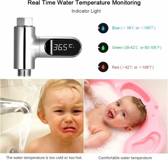 Kraan-Douche Thermometer–Led Display – Hoge precisie –... | bol