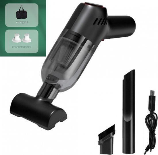 Multifunctionele Mini Stofzuiger Incl. 3 Opzetstukken-USB Oplaadbaar-24 ...