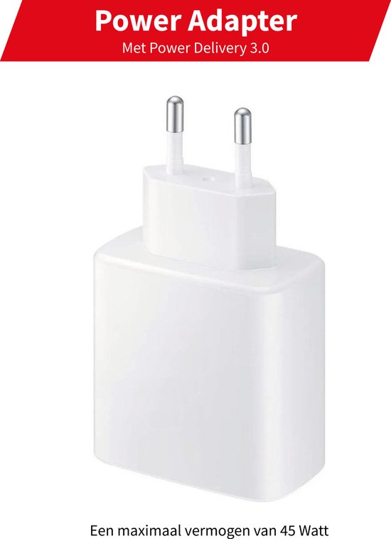 45W USB-C Snellader met Kabel USB C - Oplaadset S24, S23, S22, S21, S20 ...