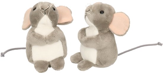 Hermann Teddy Knuffeldier Muis - 2x - pluche stof - premium kwaliteit ...
