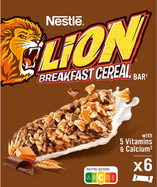 Barres de Céréales Lion - 6 barres par boîte - 150g x 3 | bol
