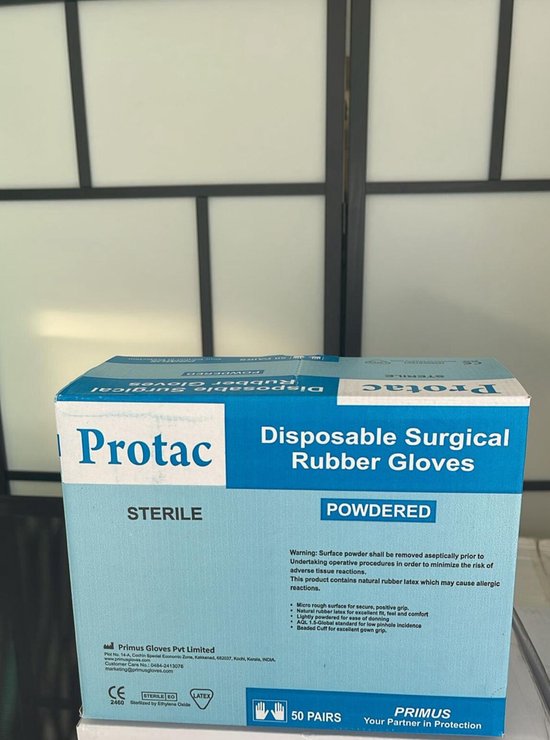 Poederachtig Handschoenen-Steriel- Latex Chirurgische / Primus Protac ...