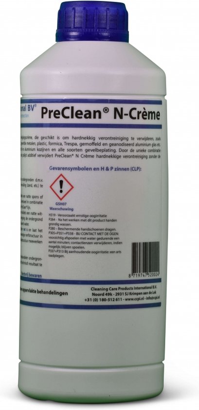 PreClean® N Creme - Polijstend Reinigingsmiddel - 1 liter | bol