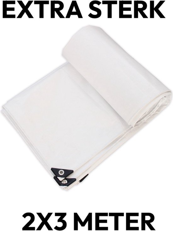 STACK Extra Sterk Afdekzeil | 2 x 3 m - Wit - 150 g/m2 - Bouwzeil ...