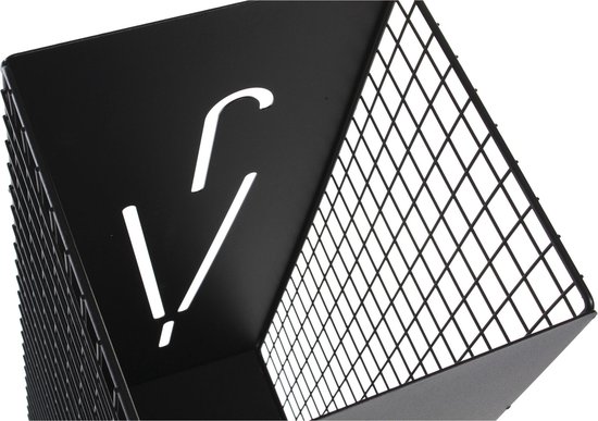 Items paraplubak/parapluhouder - zwart - metaal met decoraties - D20 x ...