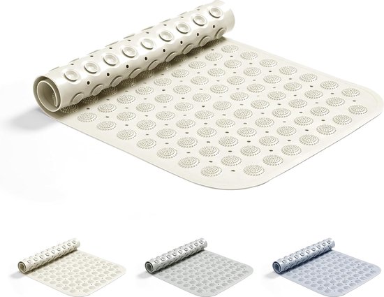 Antislipbadmat 70x38cm Badmat Douchemat Machinewasbaar met zuignappen ...