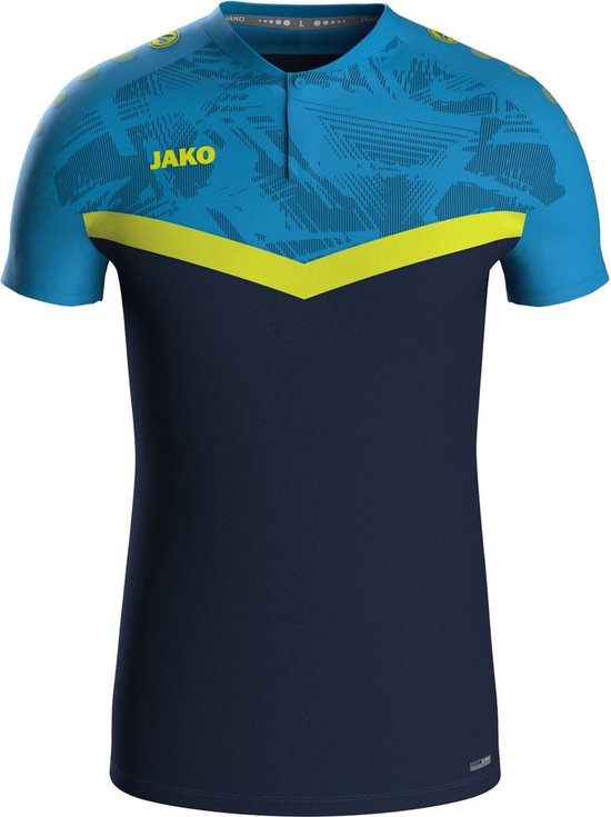 Jako Iconic Polo Heren - Marine / Jako Blauw / Fluogeel | Maat: S | bol